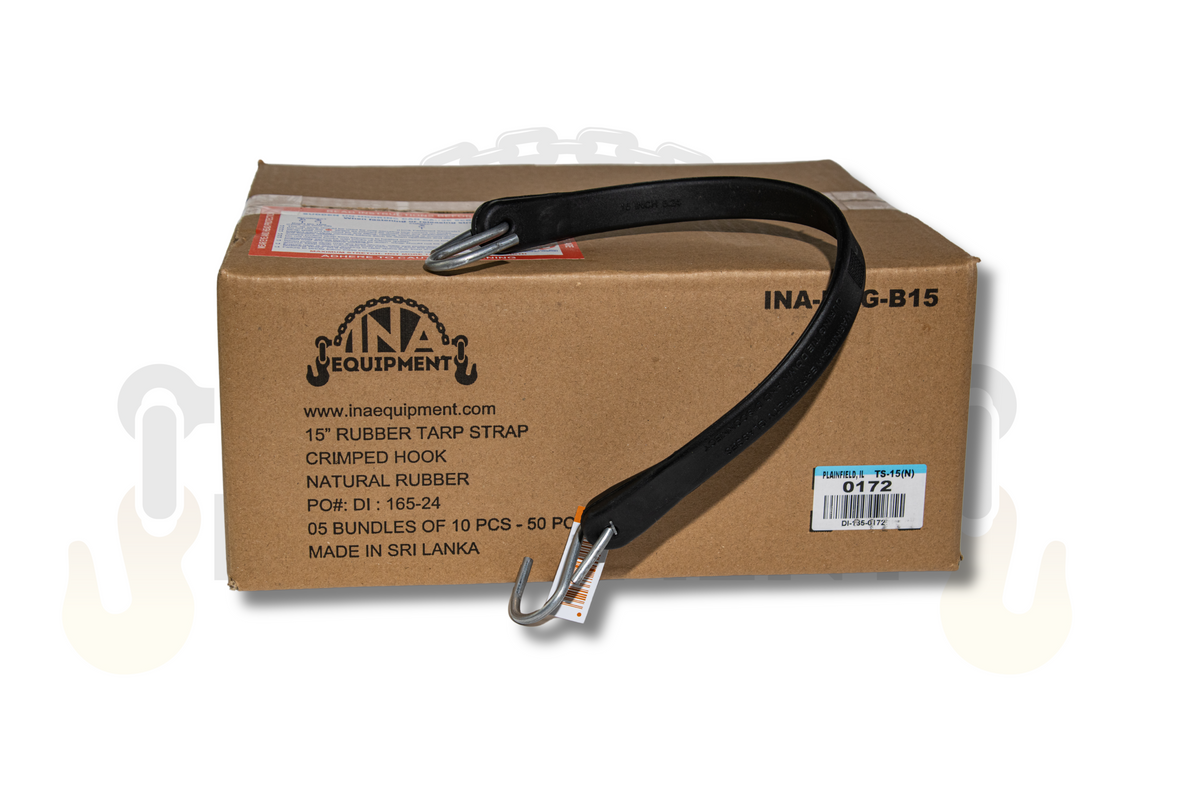 Natural Rubber Bungee Tarp Tie 15" - 50 Pcs/box — INA Equipment®