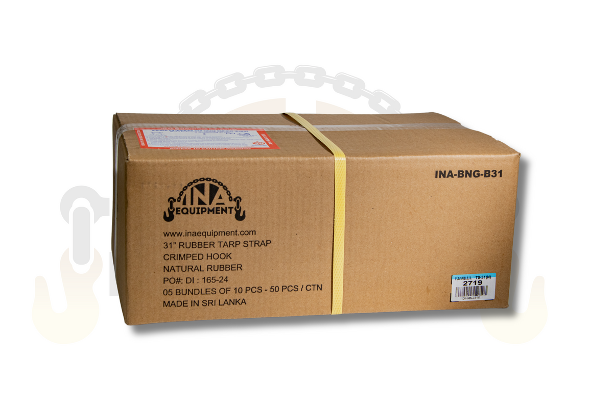 Natural Rubber Bungee Tarp Tie 31" - 50 Pcs/box — INA Equipment®