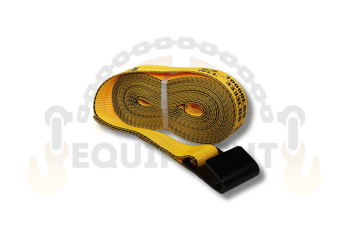 2"x30' Winch Strap Flat Hook — INA Equipment®