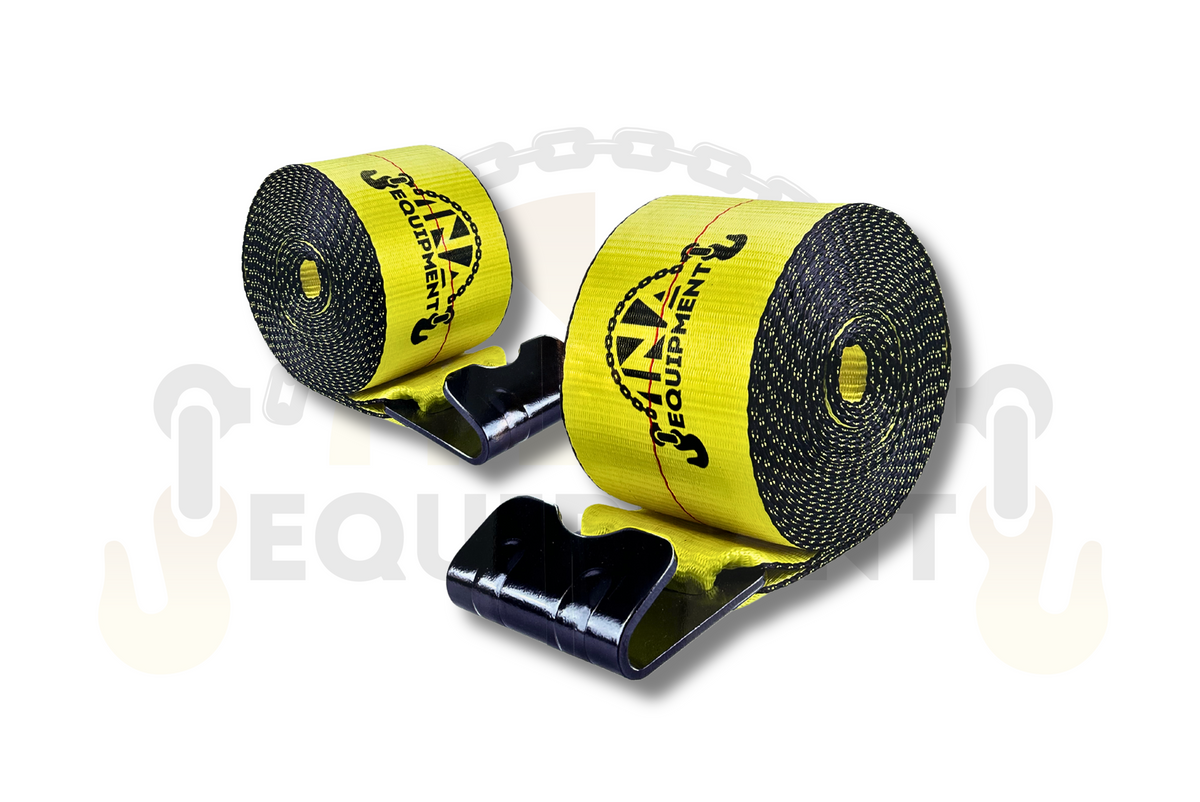 4"x30' Winch Strap with Flat Hook — INA Equipment®